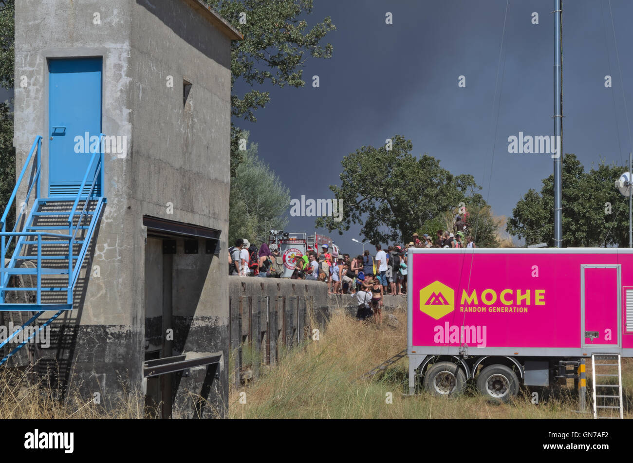Image captured the day of the fire that occurred at the car park of the ...