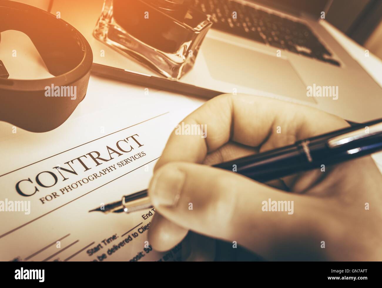 Signing Photography Contract Concept Photo. Professional Photo Services ...