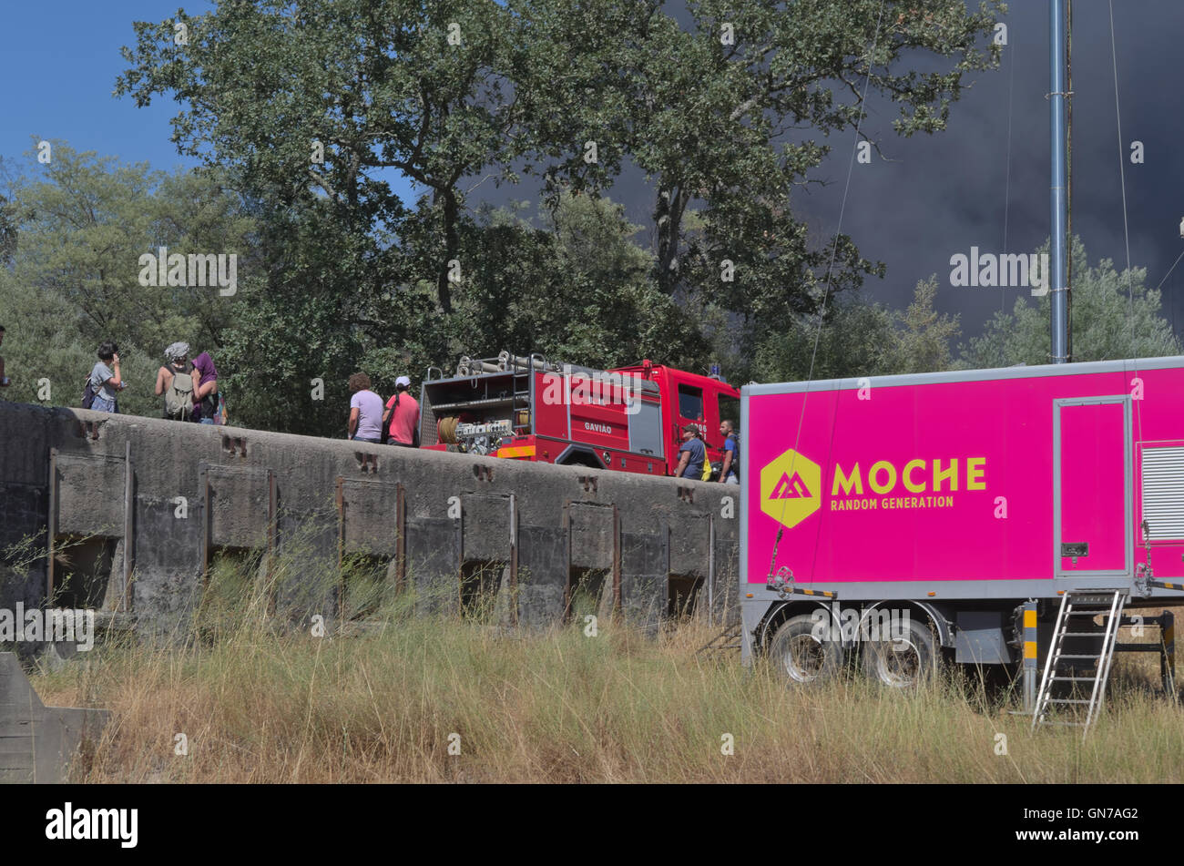 Image captured the day of the fire that occurred at the car park of the ...