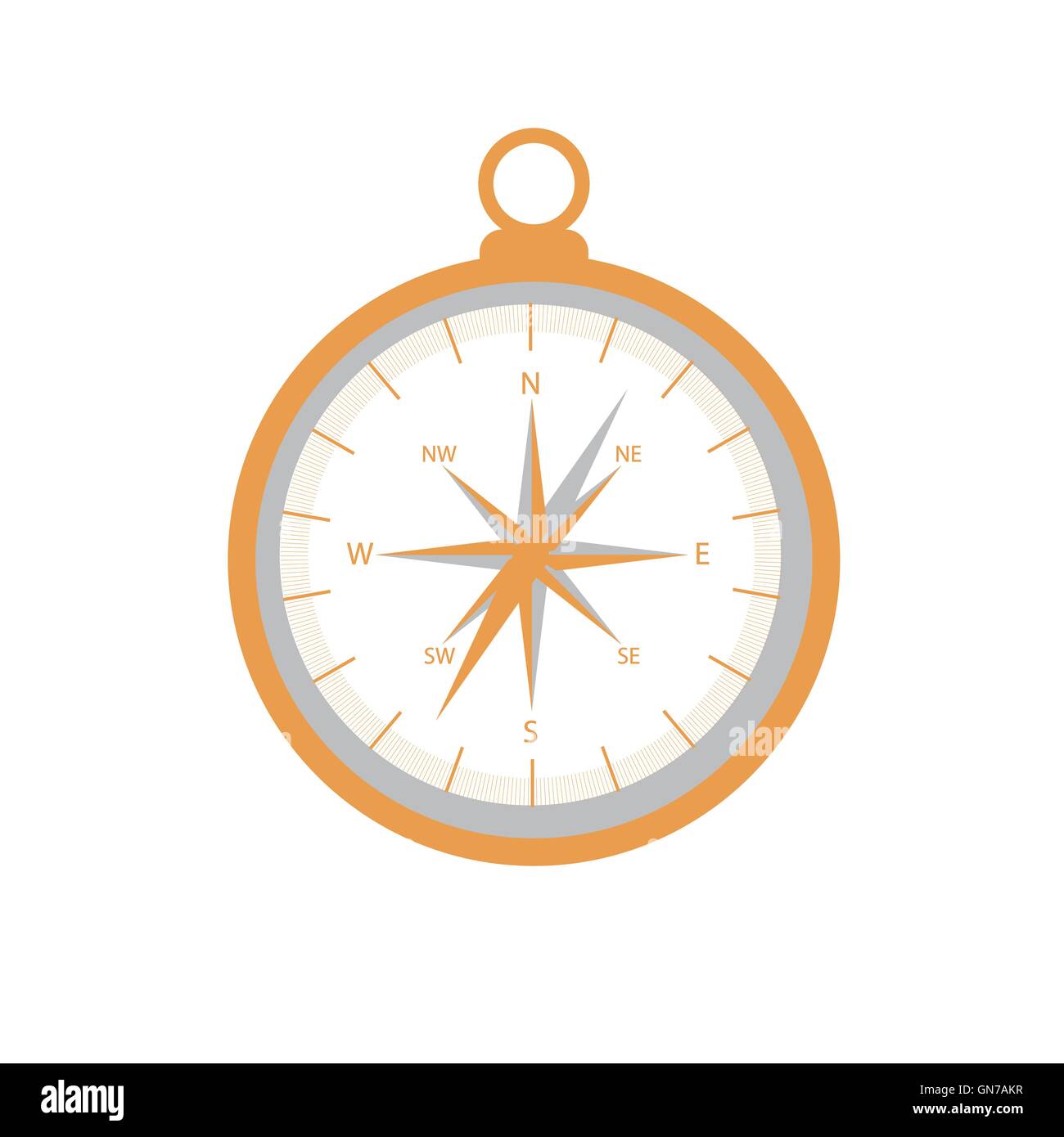Stylized icon of a colored compass on a white background Stock Vector ...
