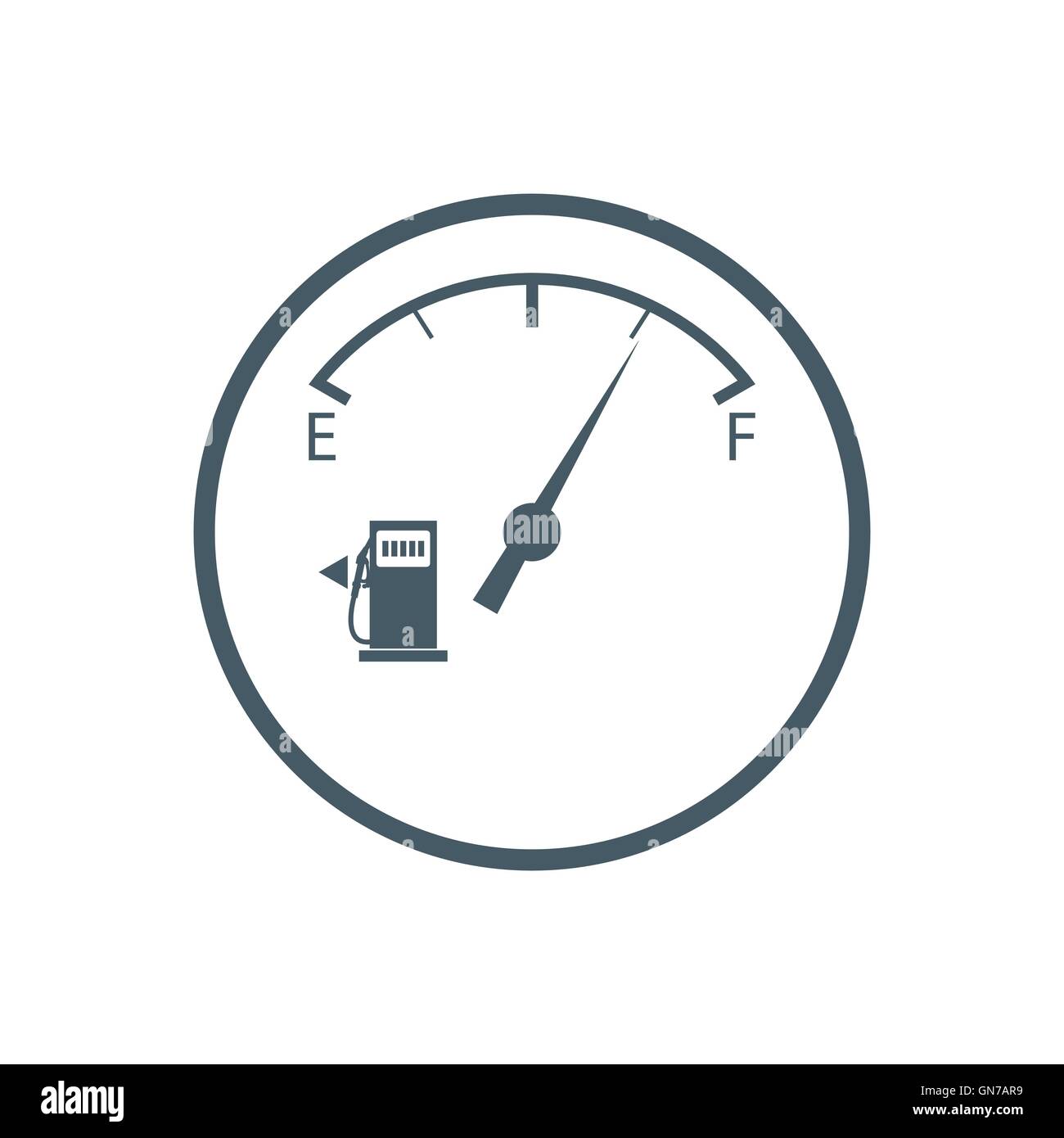 Stylized icon of the automobile fuel sensor on a white background Stock ...