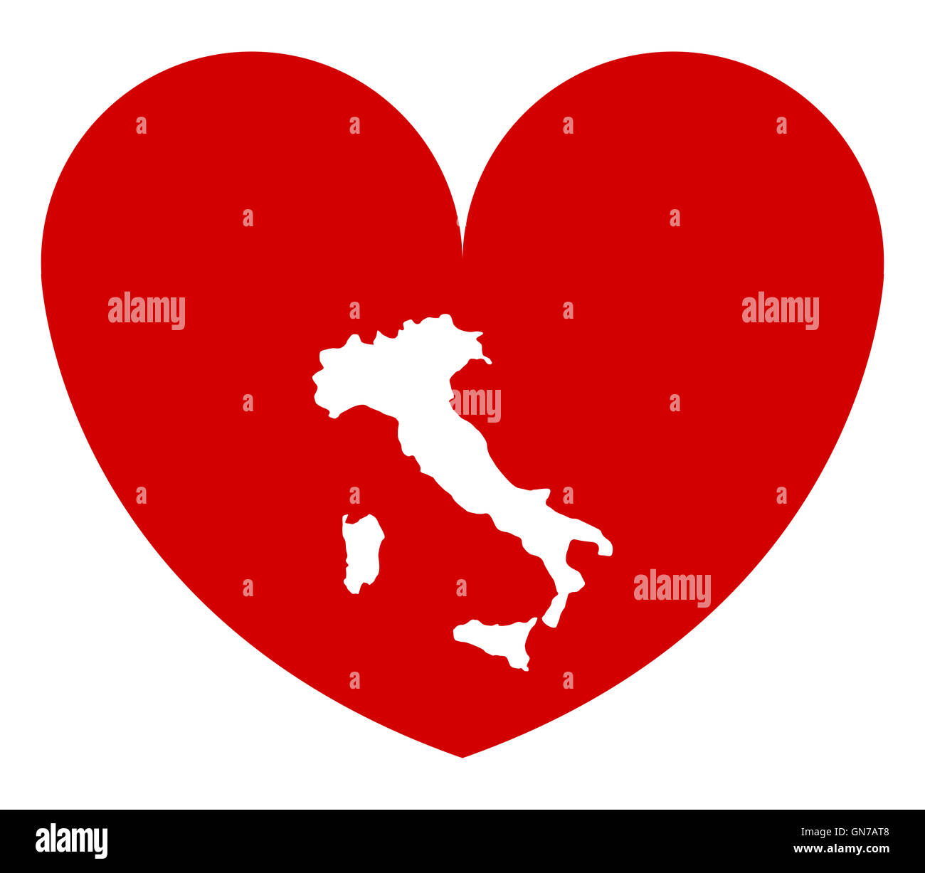 heart with Italy flag Stock Photo - Alamy