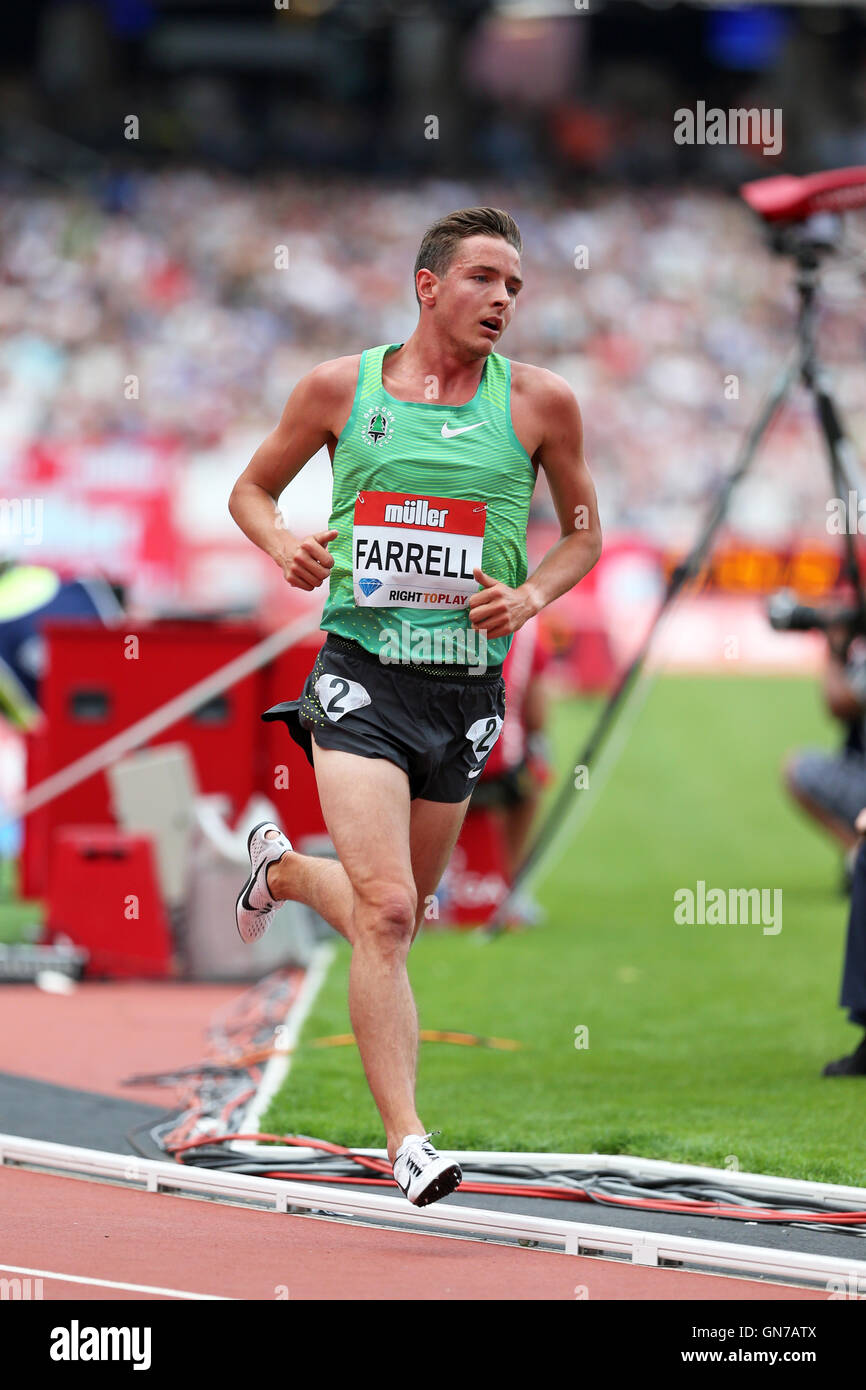 Thomas FARRELL competing in Men's 5000m at the IAAF Diamond League ...