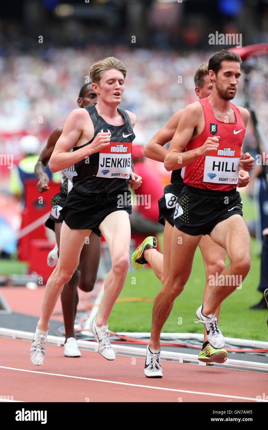 Eric JENKINS and Ryan HILL competing in Men's 5000m at the IAAF Diamond ...