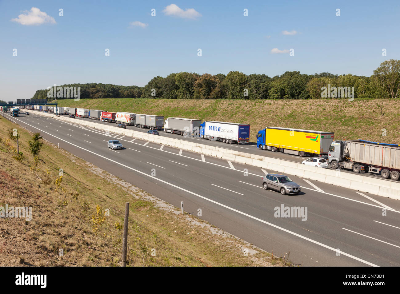 Traffic jam on the highway Stock Photo - Alamy