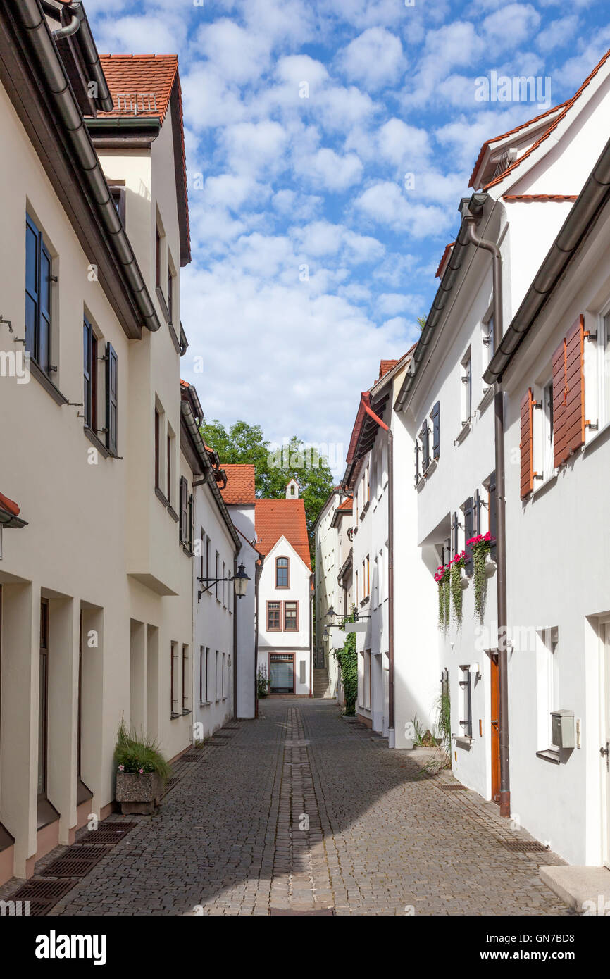 Street in a german town Stock Photo - Alamy