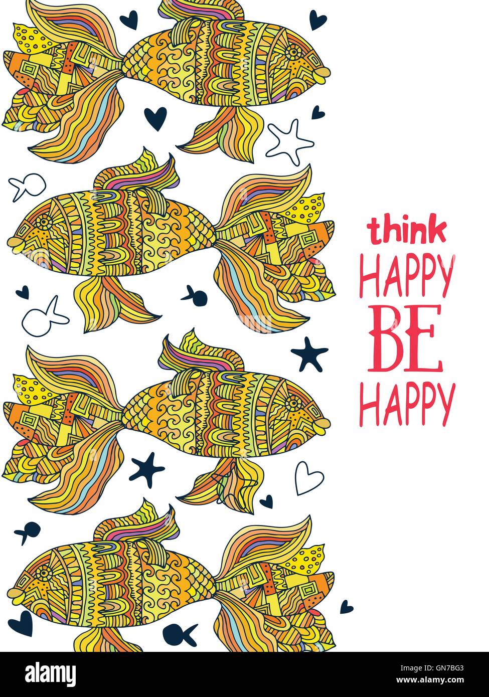 fish painted by hand. Vector illustration. Graphic arts Stock Vector ...