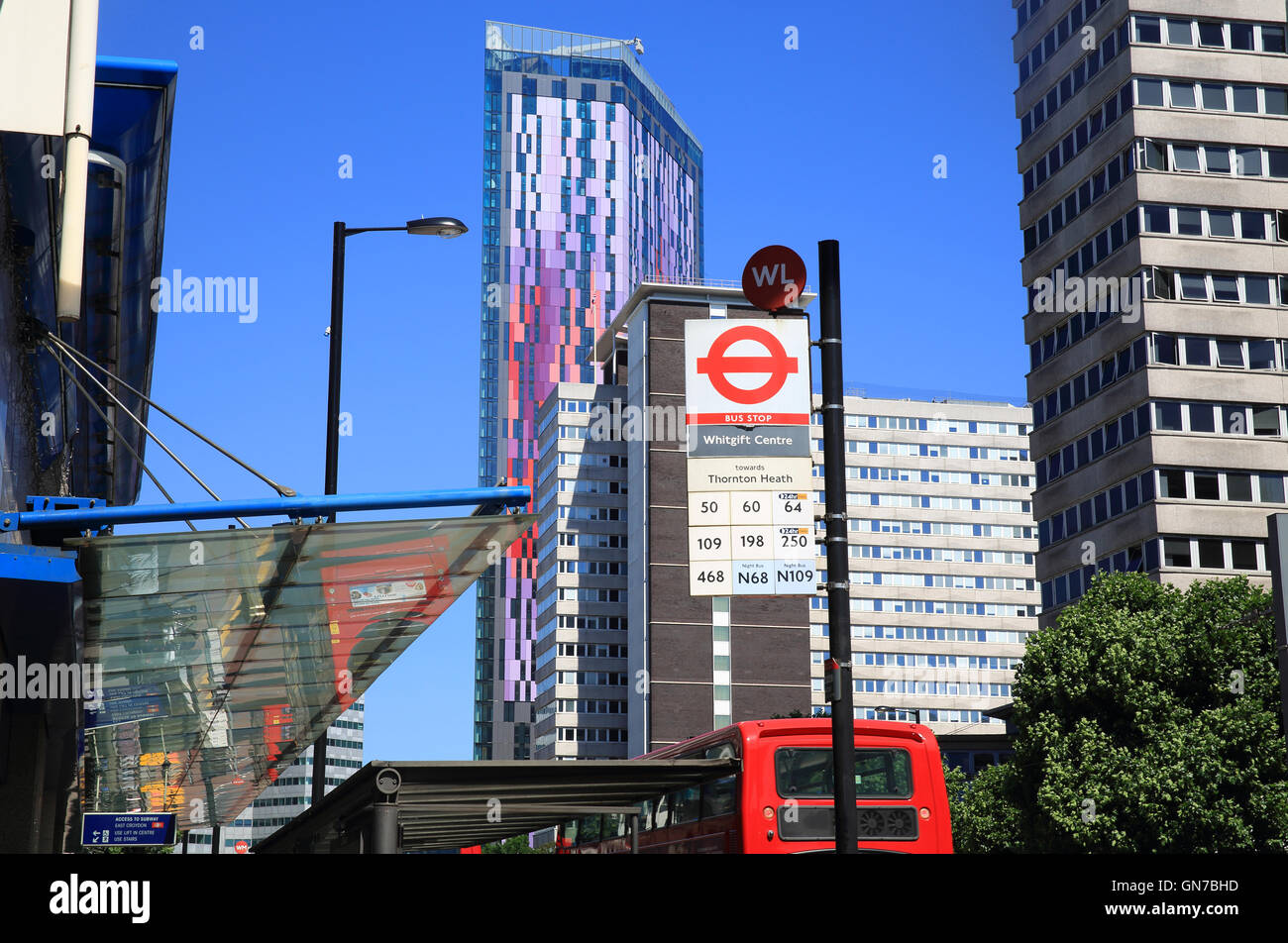 Croydon's Saffron Square Tower, from outside the Whitgift Centre, in ...
