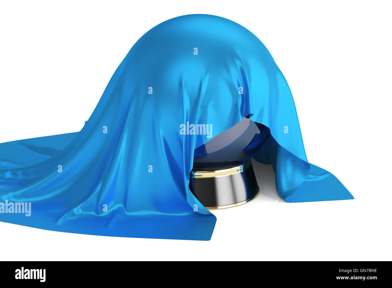 Blue Cloth Covered Crystal Ball, 3D rendering Stock Photo - Alamy