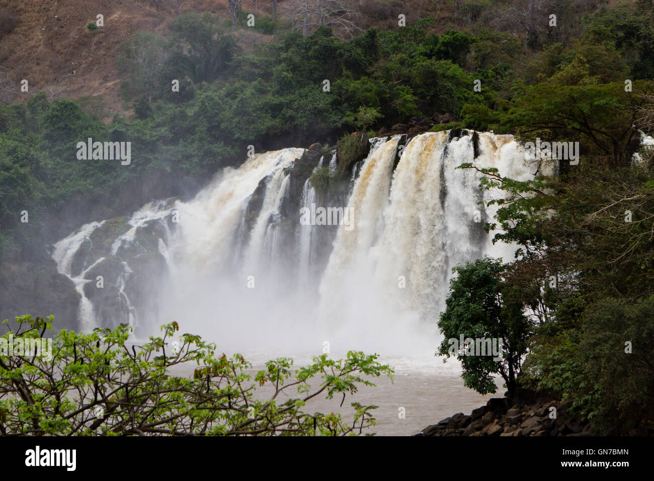 Cachoeiras do Binga, Angola, Waterfalls Keve river, Conda Angola Stock ...