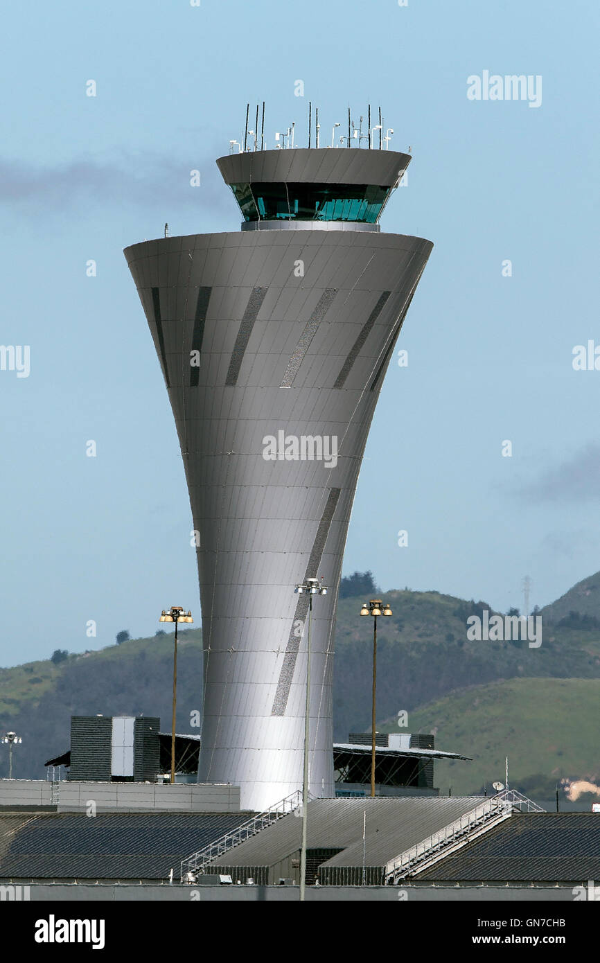 Control tower at San Francisco International Airport (SFO), Millbrae ...