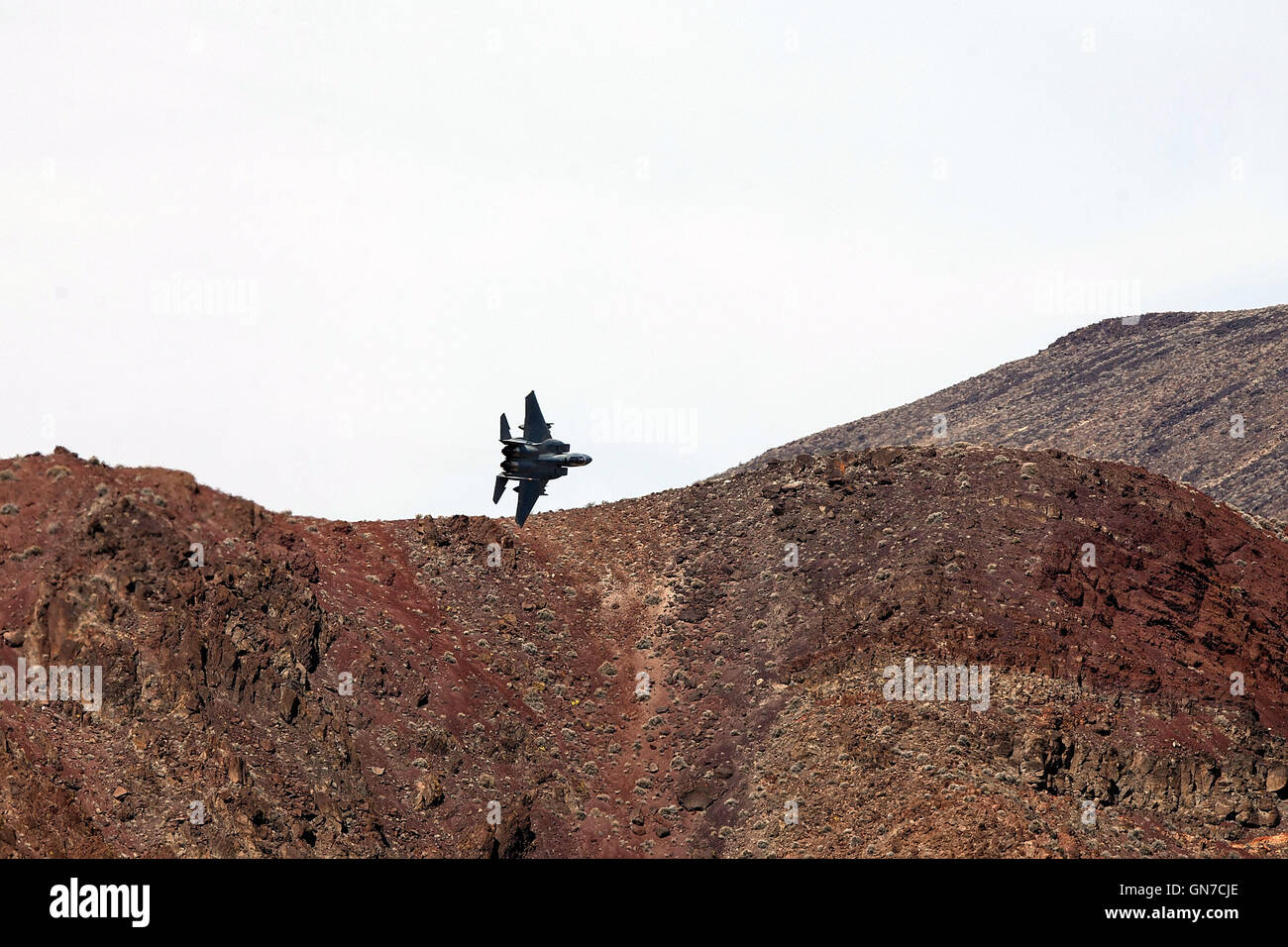 A McDonnell-Douglas F-15C Eagle flies low level through the Jedi ...