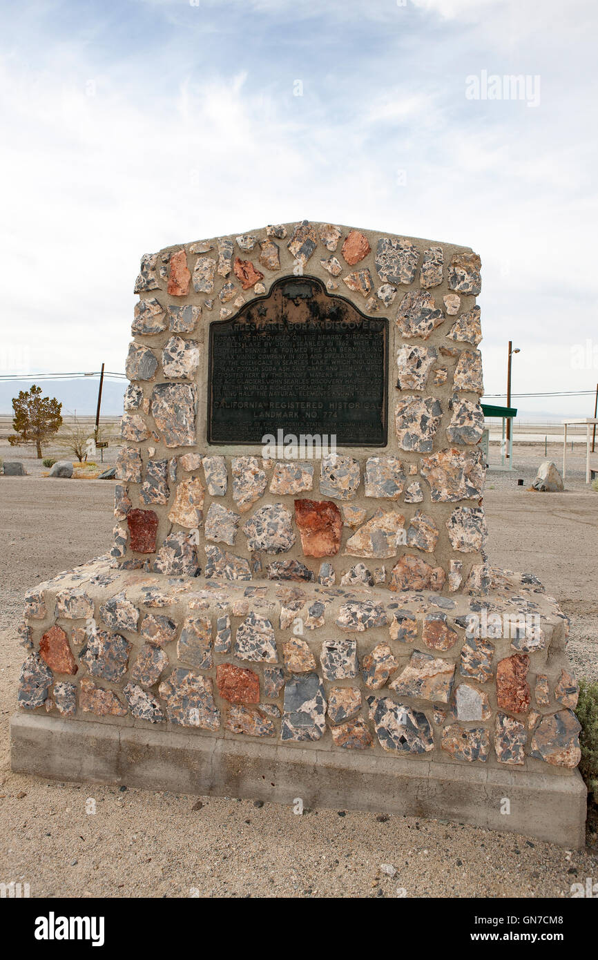SEARLES LAKE BORAX DISCOVERY Borax was discovered on the nearby surface ...
