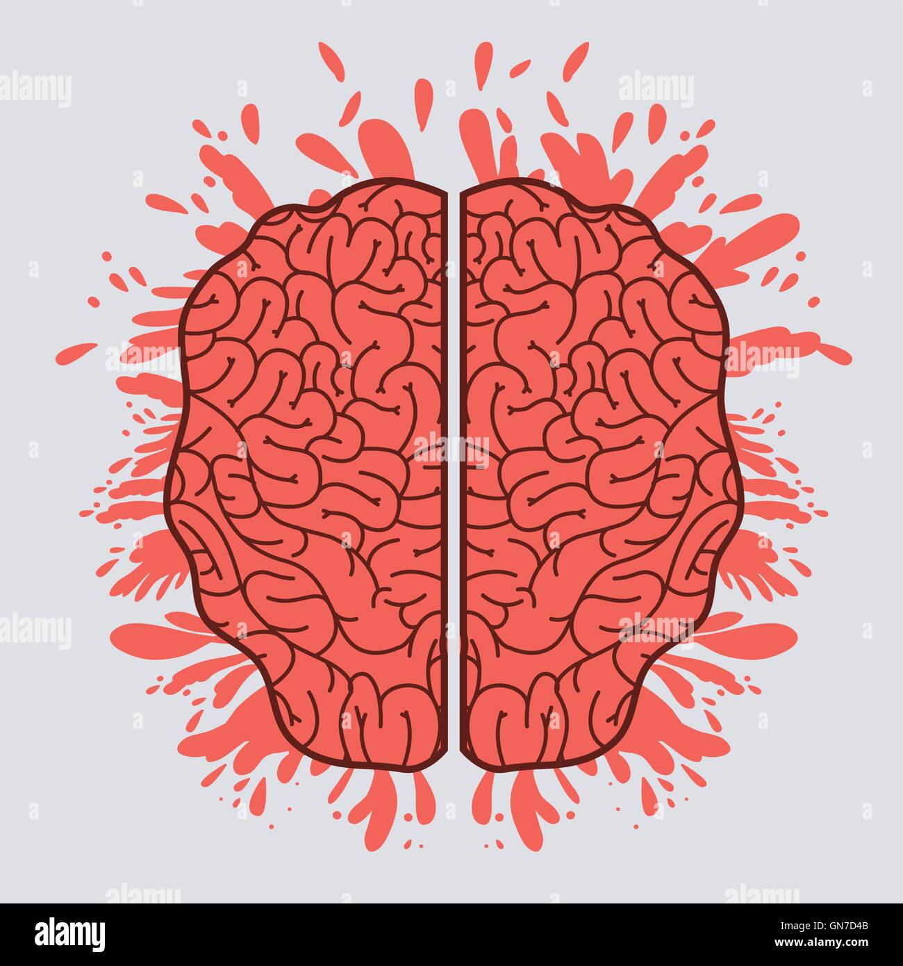 the amazing brain isolated Stock Vector Image & Art - Alamy