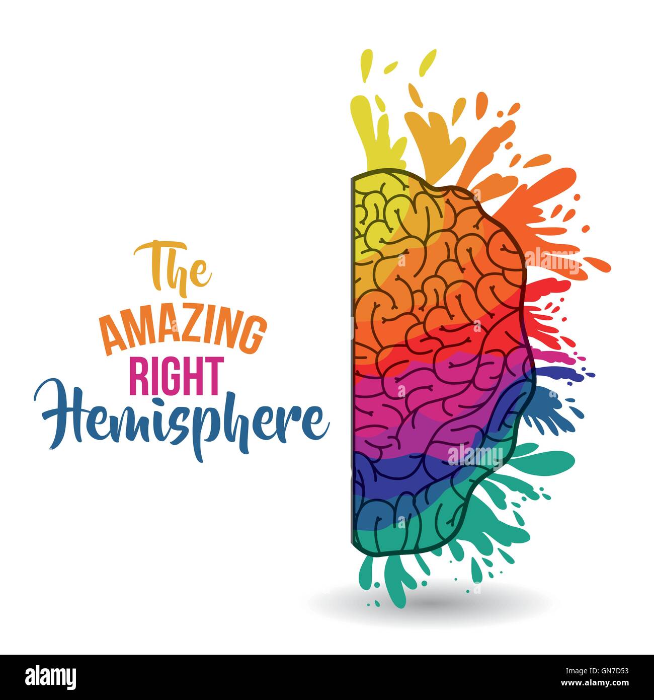 the amazing brain isolated Stock Vector Image & Art - Alamy