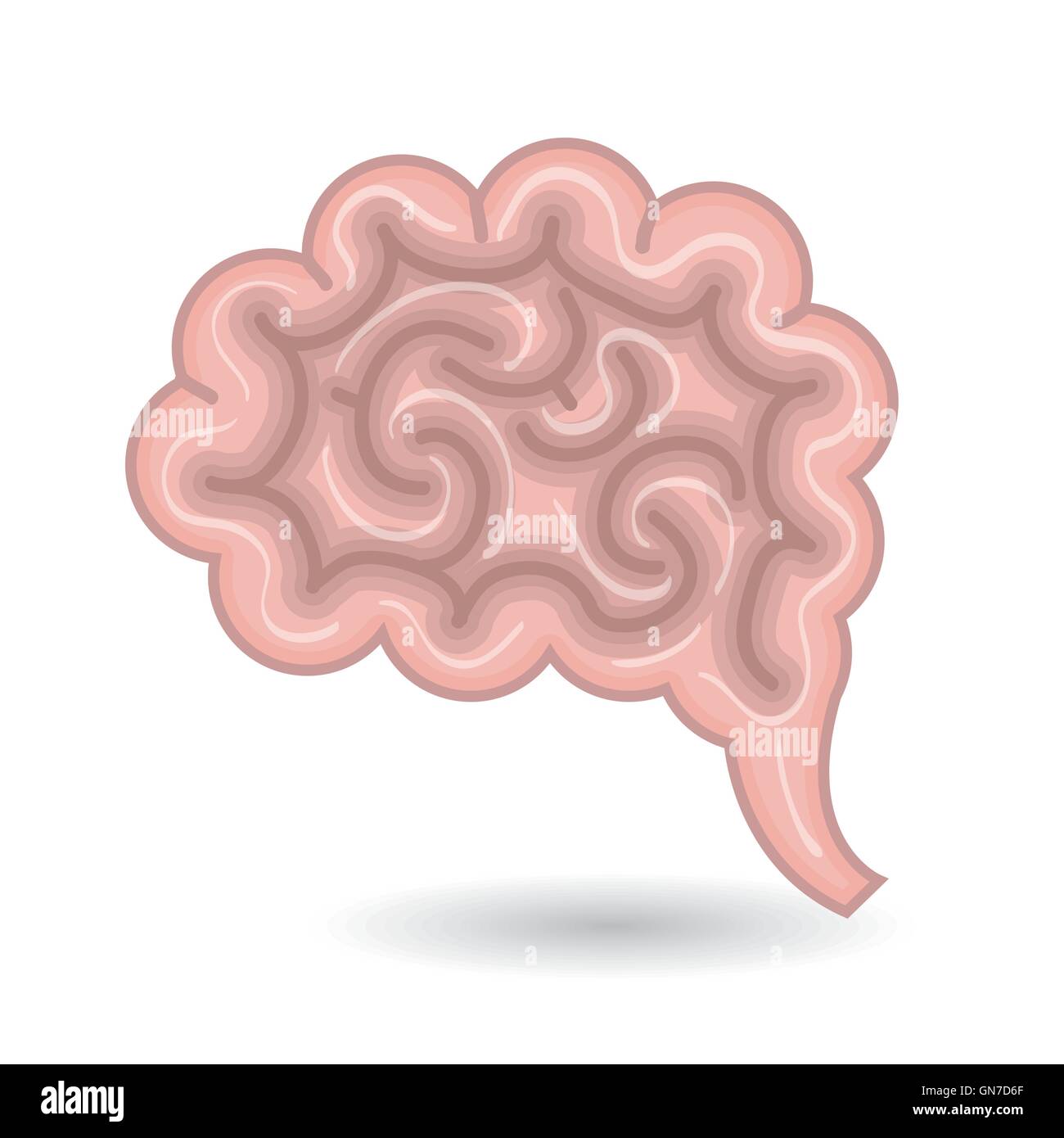 brain human organ isolated icon Stock Vector Image & Art - Alamy