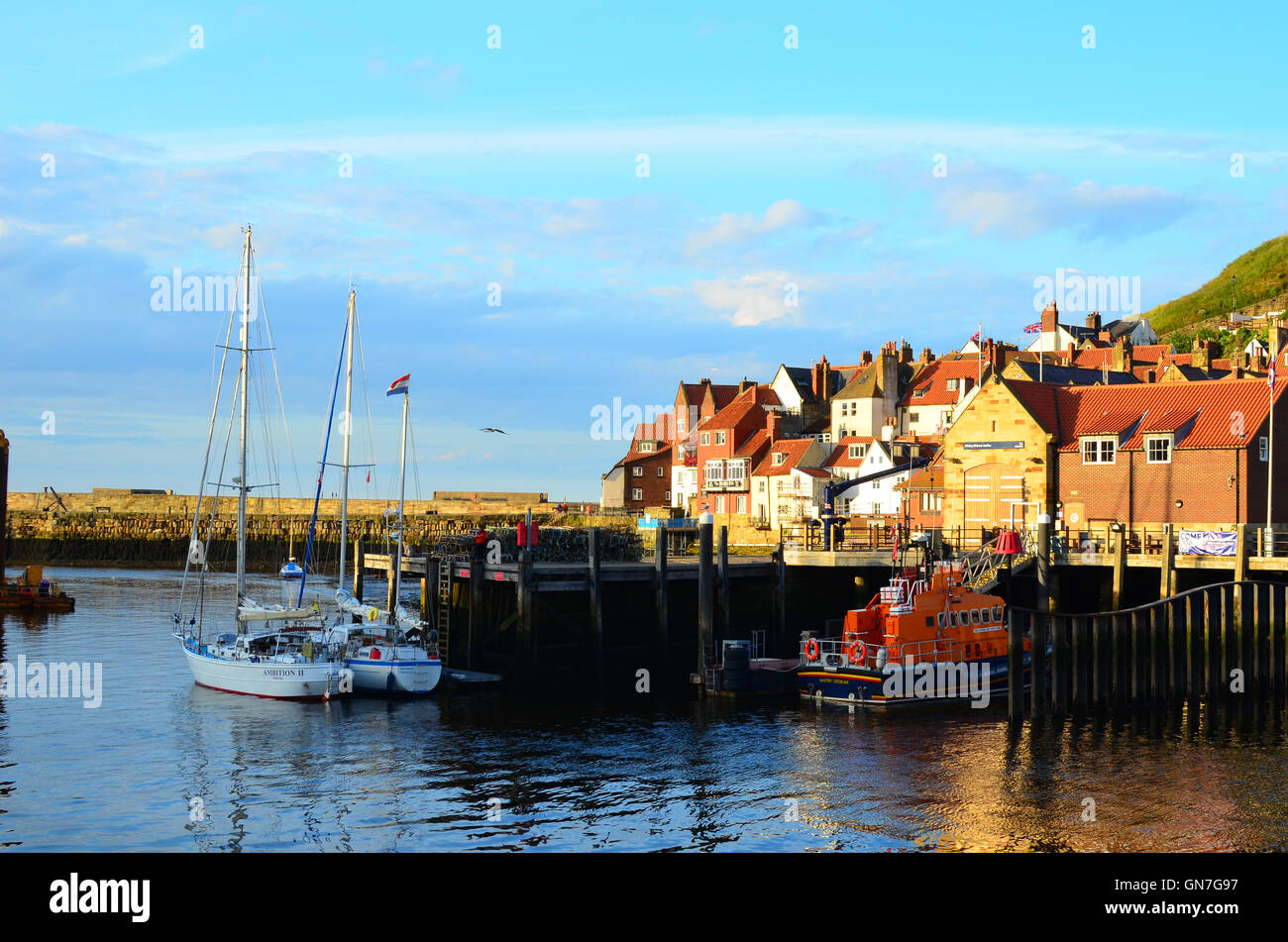 Whitby Harbour North Yorkshire Moors England UK Stock Photo - Alamy