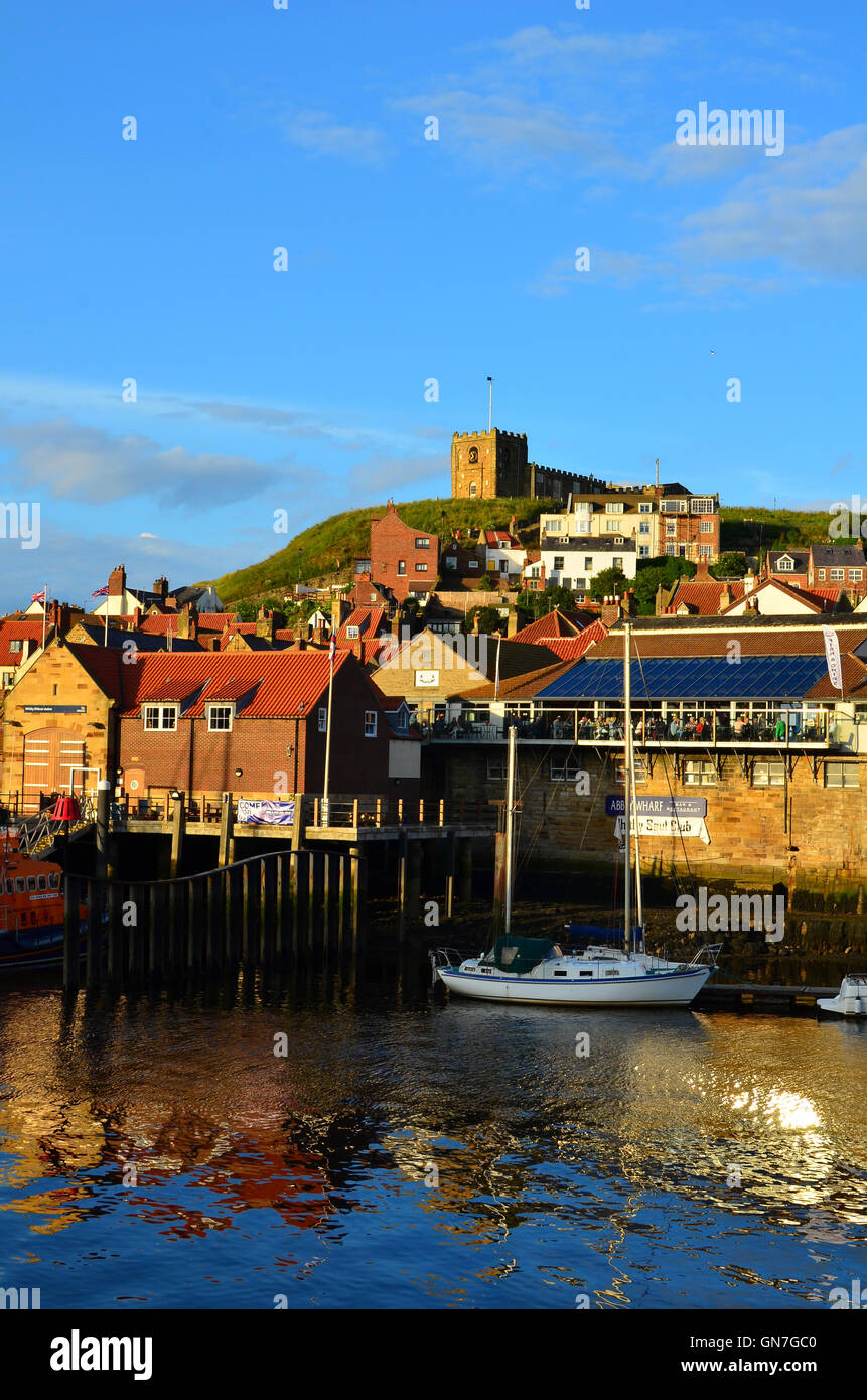 Whitby Harbour North Yorkshire Moors England UK Stock Photo - Alamy