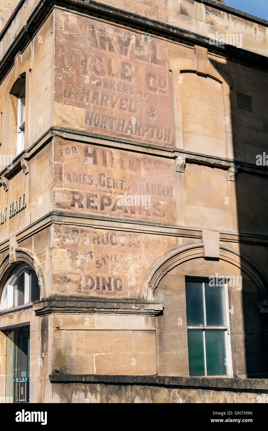 Ghost signs advertising in Bath, Somerset, England, UK Stock Photo - Alamy