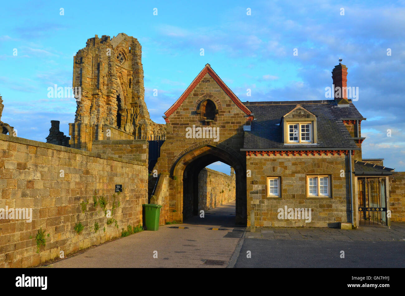 Entrance to Cholmley House or Whitby Hall, banqueting house, Whitby ...