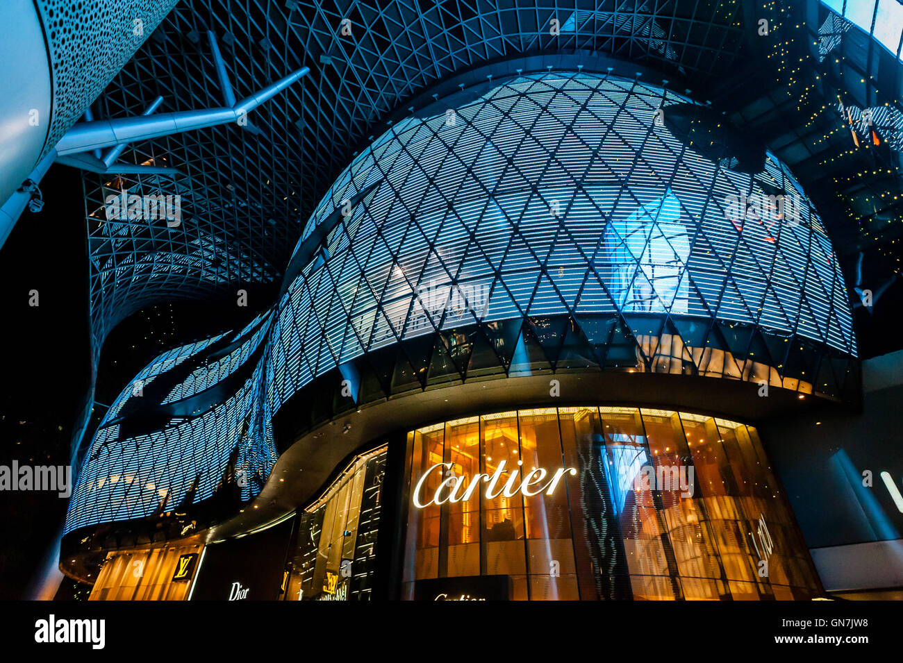 ION Shopping Mall Neon Lights Stock Photo - Alamy