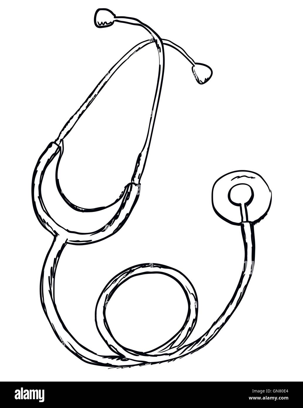 Cartoon stethoscope equipment clinic Cut Out Stock Images & Pictures ...