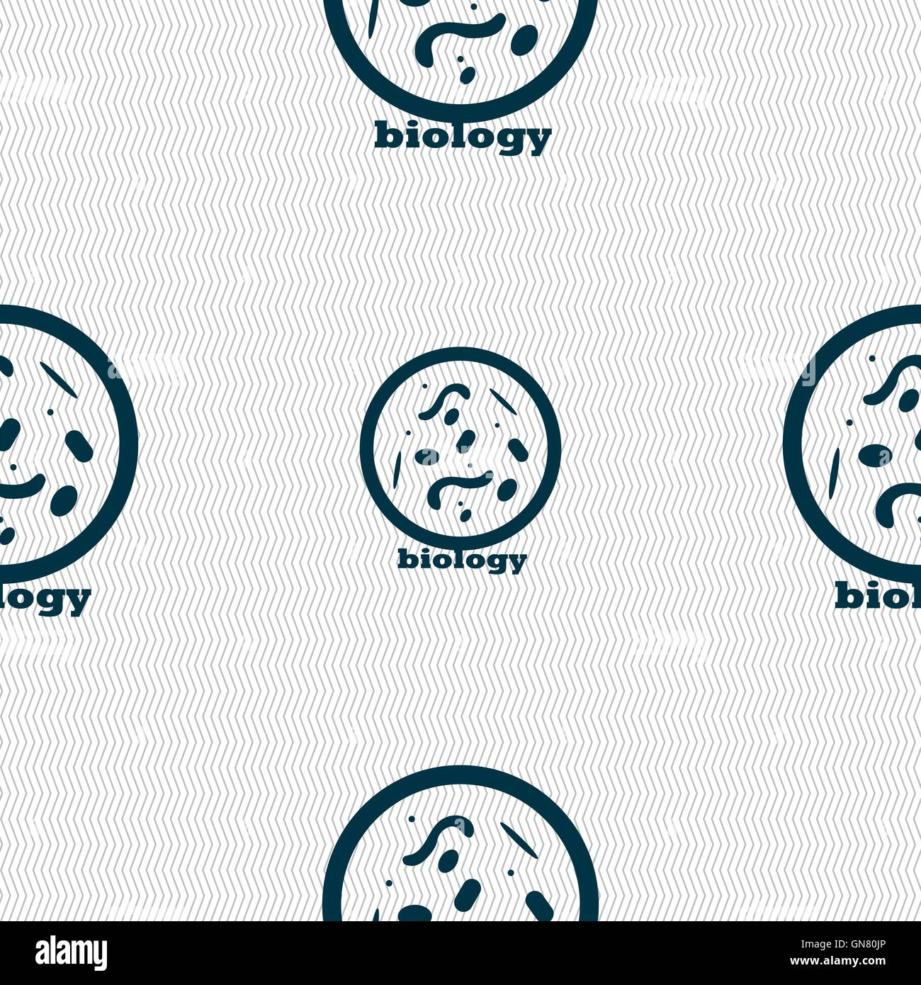 bacteria and virus disease, biology cell under microscope icon sign ...