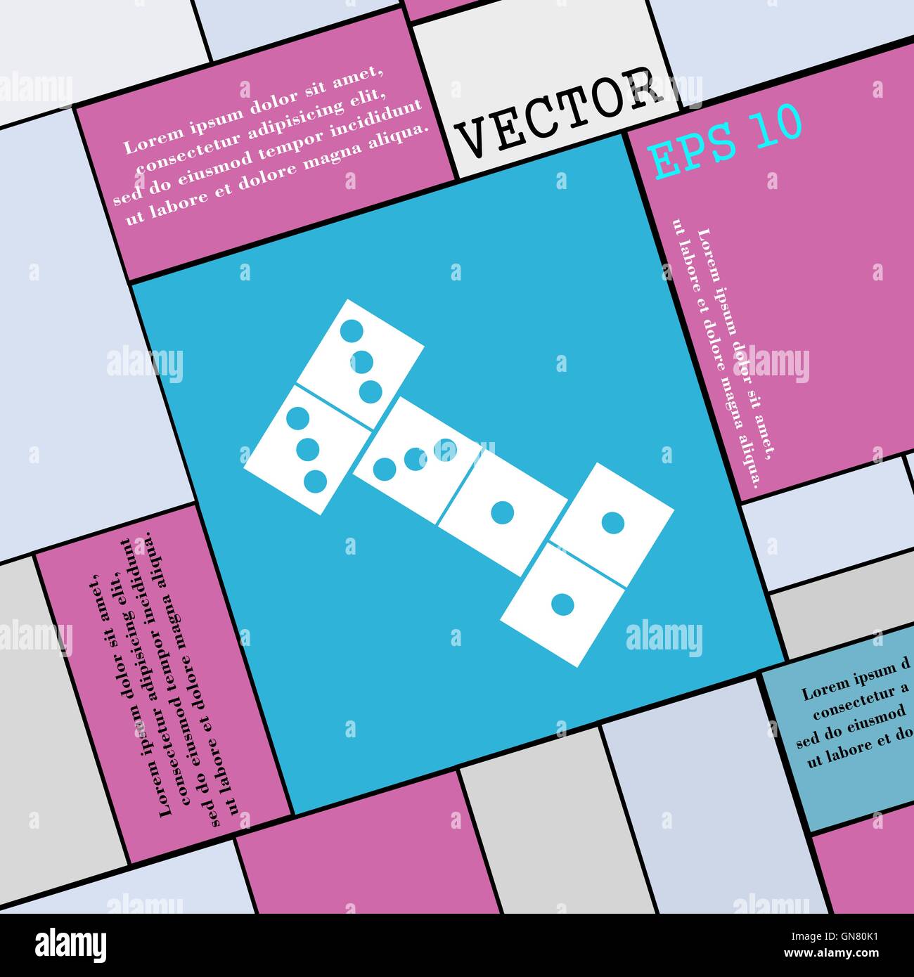 domino icon sign. Modern flat style for your design. Vector Stock ...