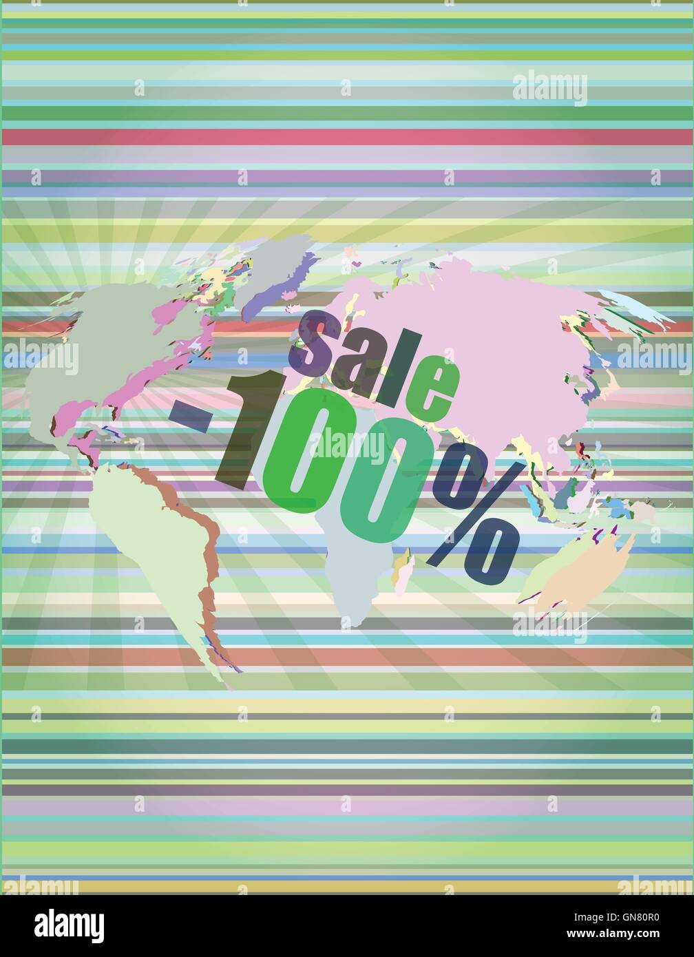 sale percentage on business digital touch screen vector illustration ...