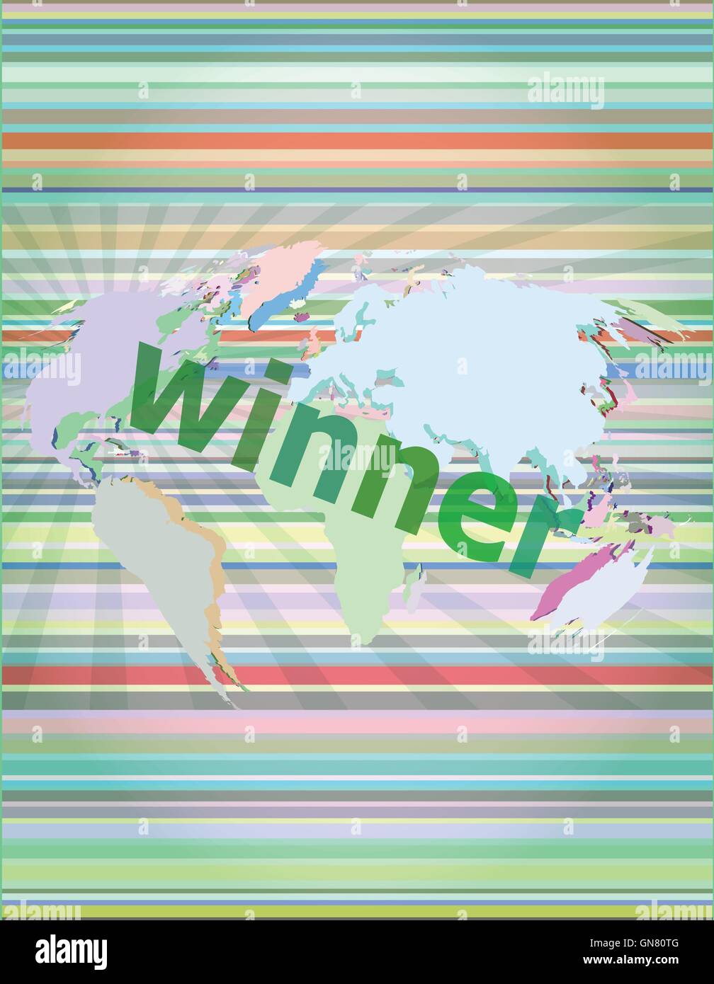 winner written in search bar on virtual screen vector illustration ...