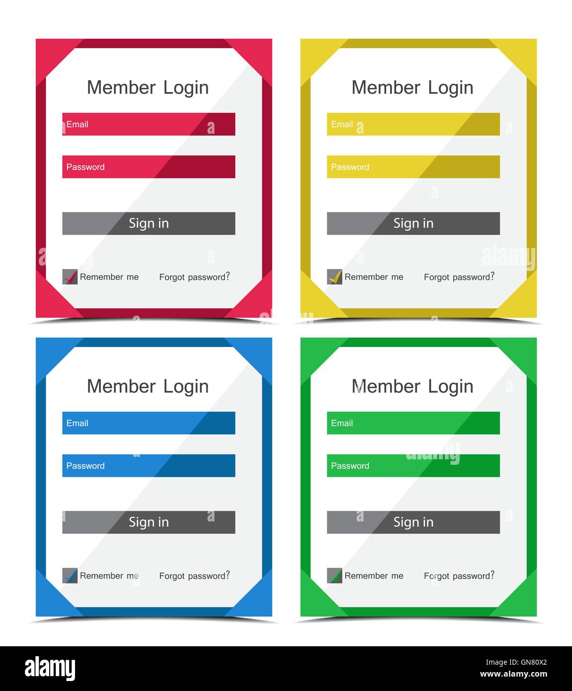 Username password login mobile Stock Vector Images - Alamy