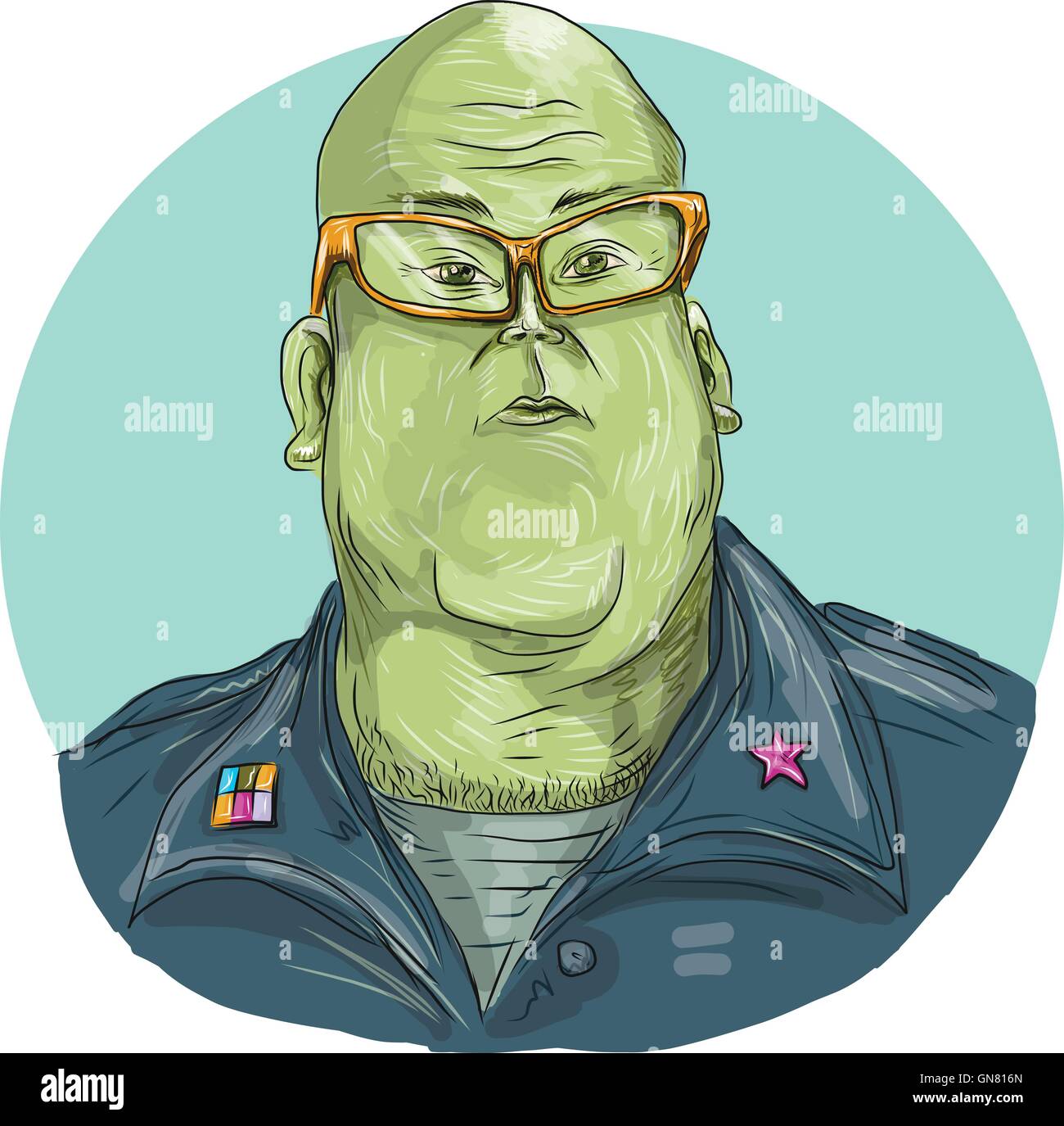 Green man line drawing hi-res stock photography and images - Alamy