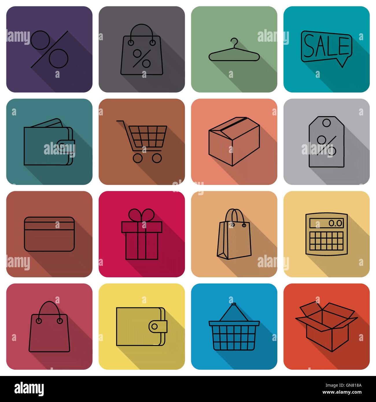 Icons purchase, vector illustration Stock Vector Image & Art - Alamy