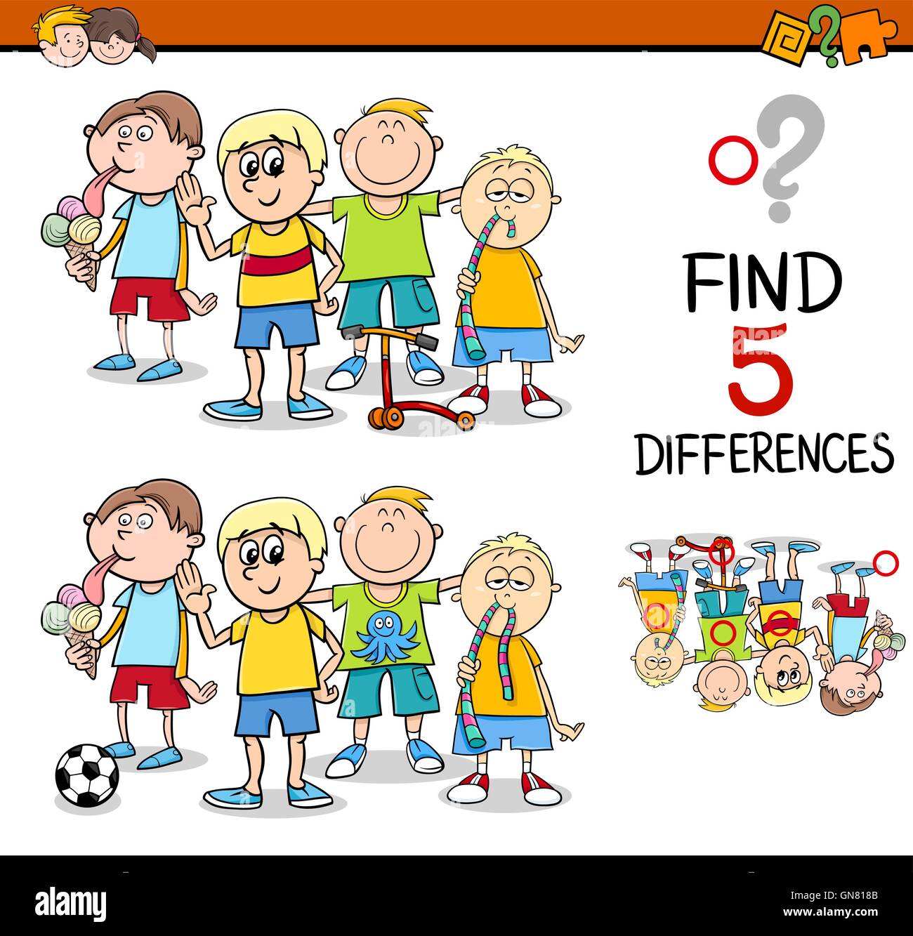 find the differences activity Stock Vector Image & Art - Alamy