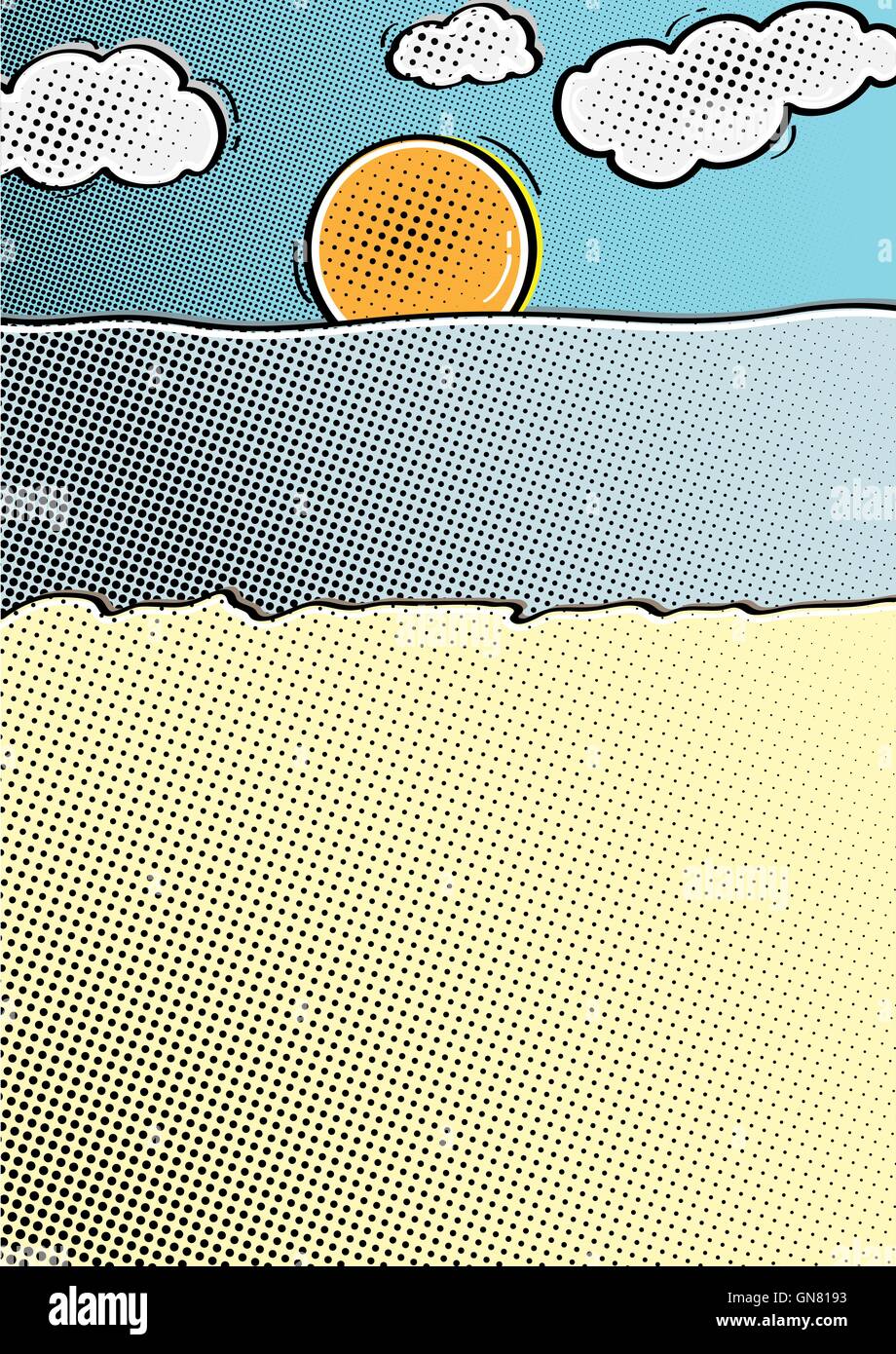 comic beach background Stock Vector Image & Art - Alamy