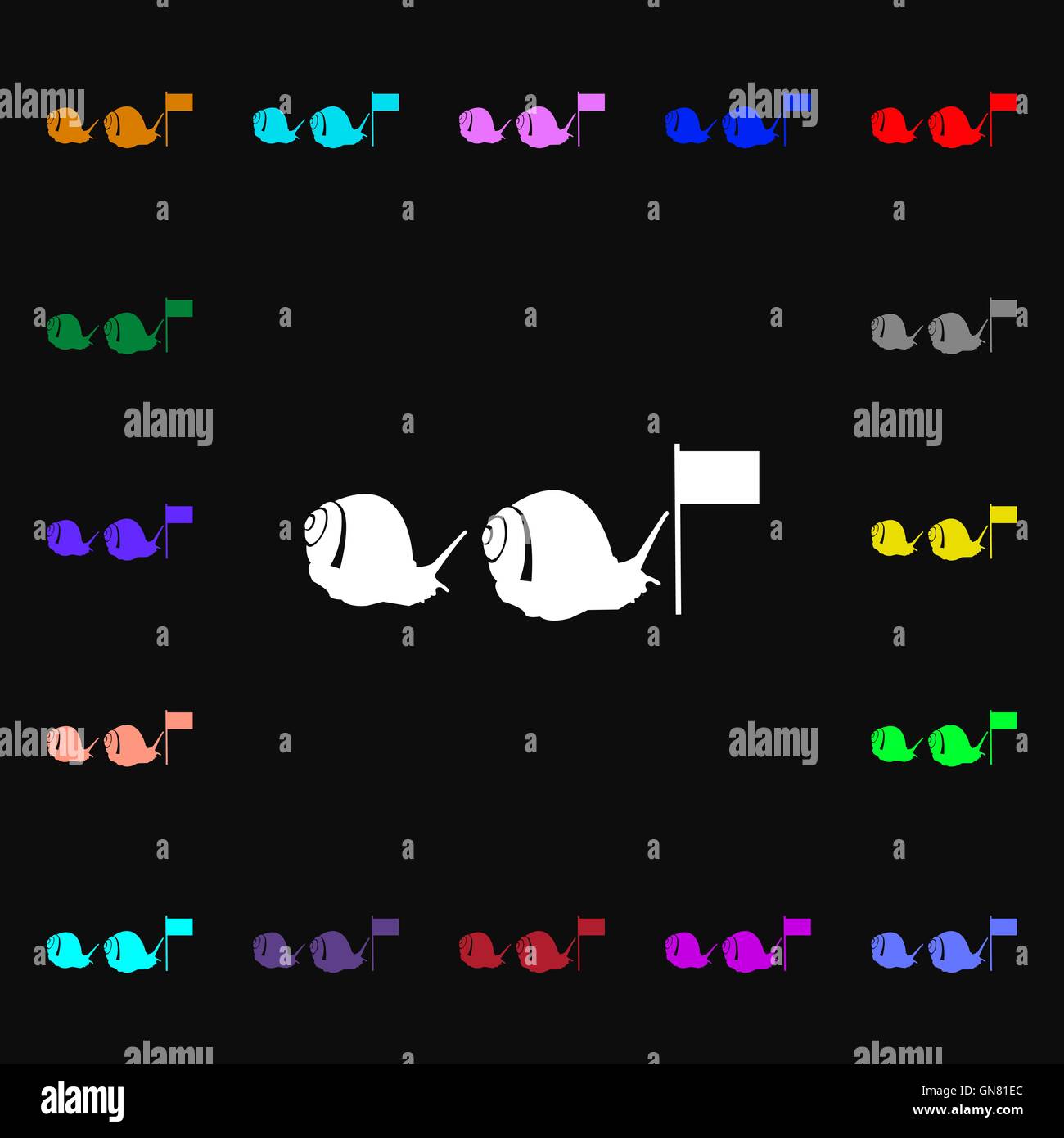 Fast snail icon sign. Lots of colorful symbols for your design. Vector ...