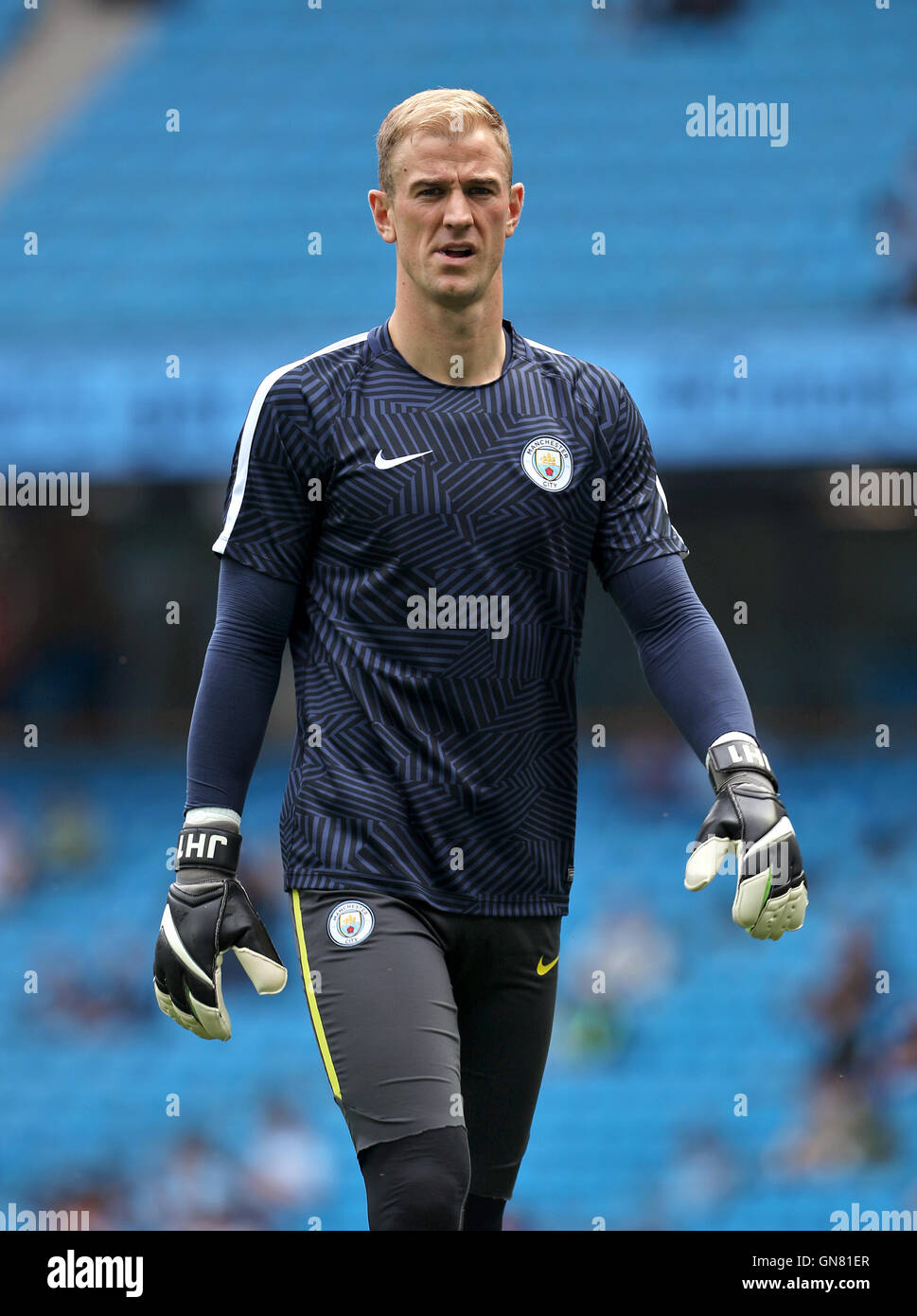 Manchester City goalkeeper Joe Hart before the Premier League match at ...