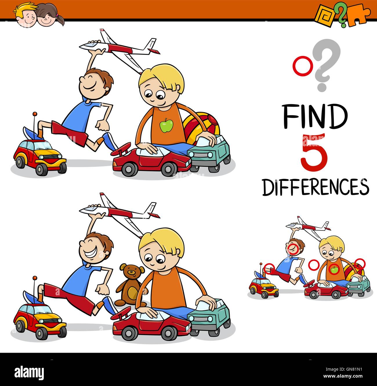 find the differences activity Stock Vector Image & Art - Alamy