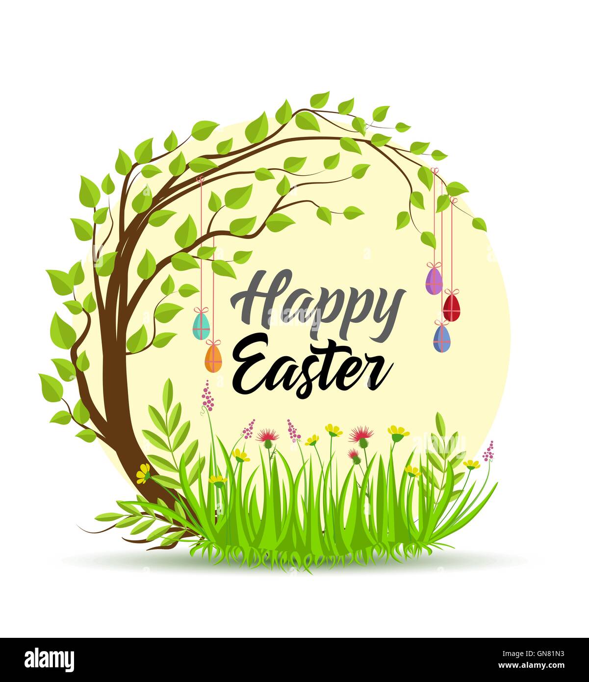 Vector Easter tree Stock Vector Image & Art - Alamy