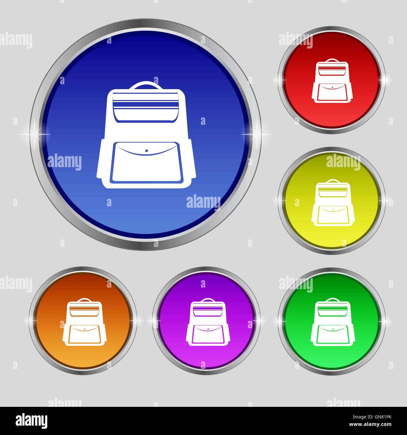Backpack symbol hi-res stock photography and images - Alamy