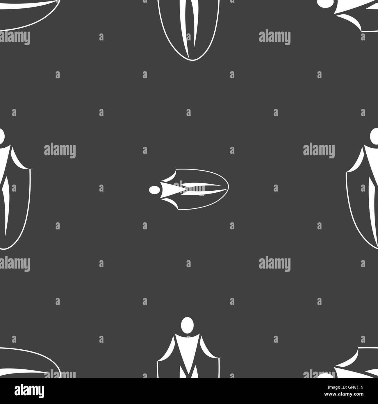 jump rope icon sign. Seamless pattern on a gray background. Vector ...