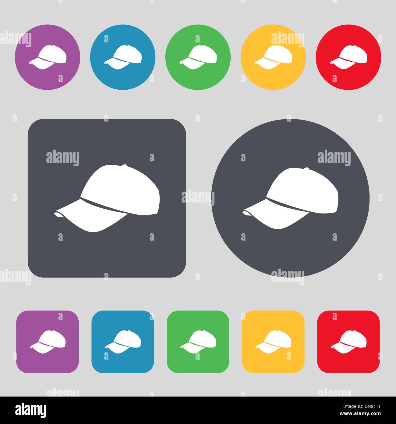 Sporting a cap Stock Vector Images - Alamy