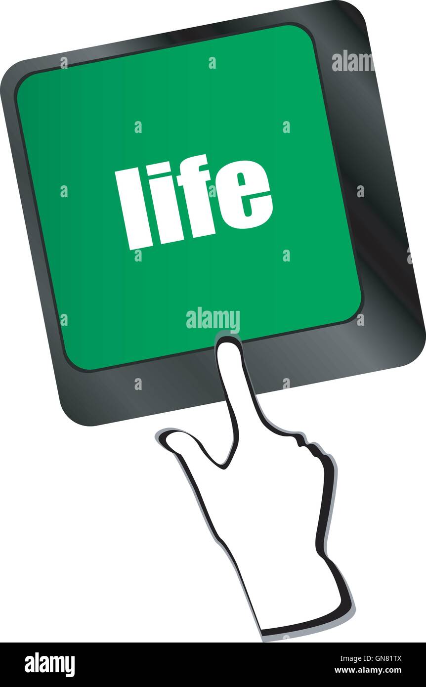 Life key in place of enter key - social concept Stock Vector Image ...