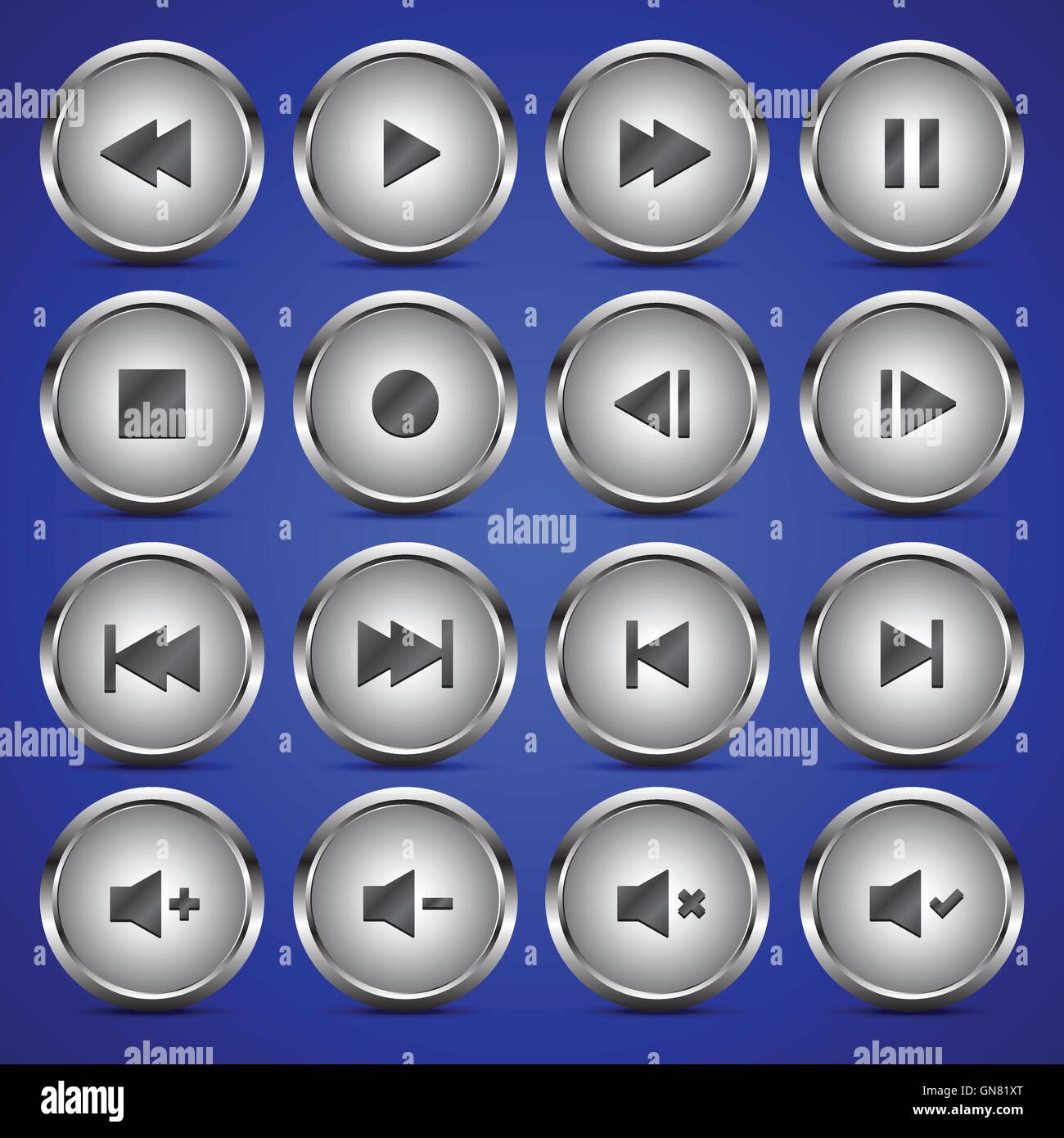 Music player buttons play pause hi-res stock photography and images - Alamy