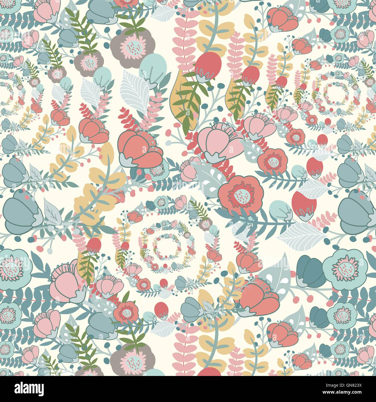 Elegant pattern with flowers Stock Vector Image & Art - Alamy