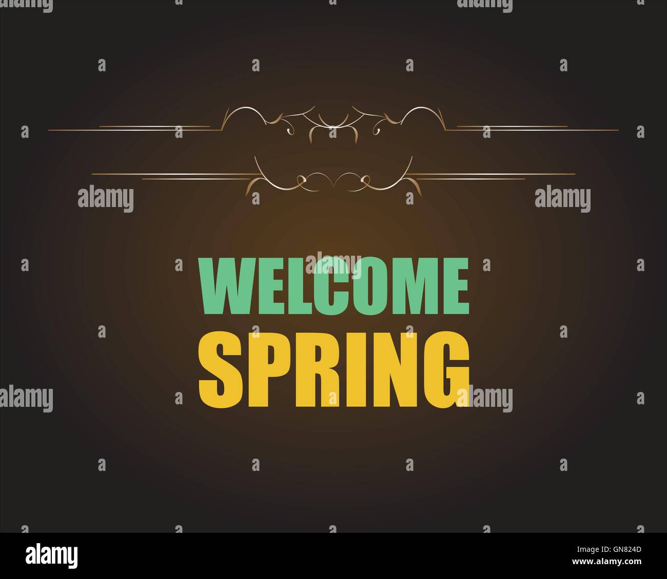 Welcome Spring Holiday Card. Welcome Spring Vector. Welcome Spring ...