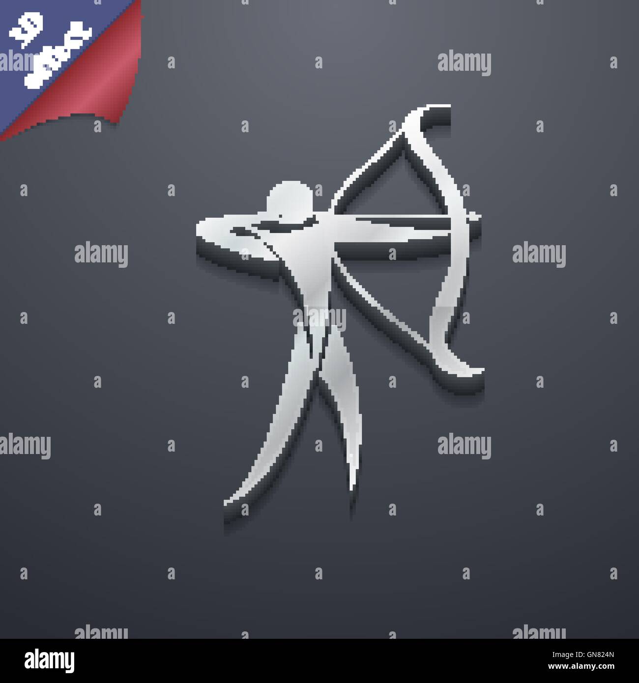 Archery icon symbol. 3D style. Trendy, modern design with space for ...