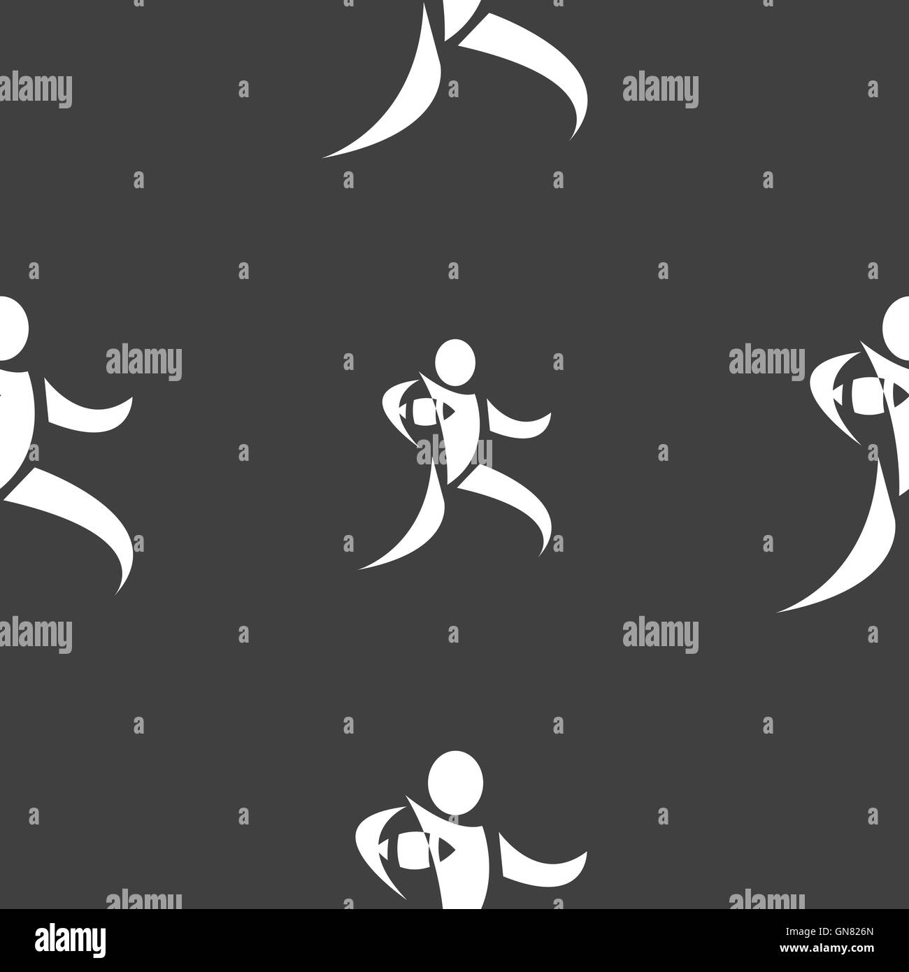 American football player logo Black and White Stock Photos & Images - Alamy