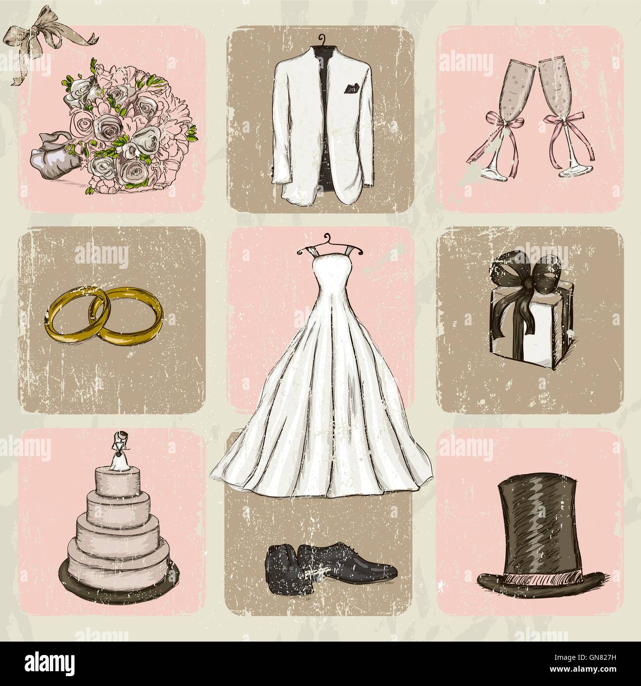 Wedding hat isolated Stock Vector Images - Alamy