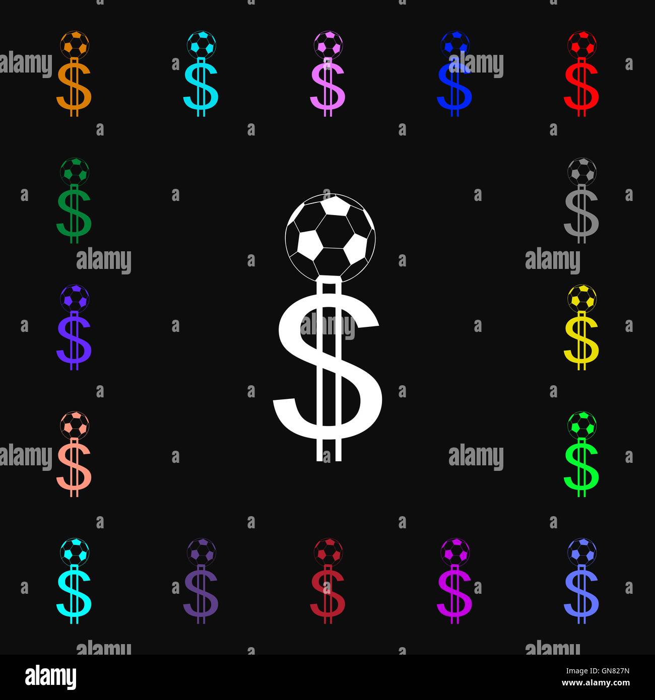 betting on football, Money Collector, bookmaker icon sign. Lots of ...